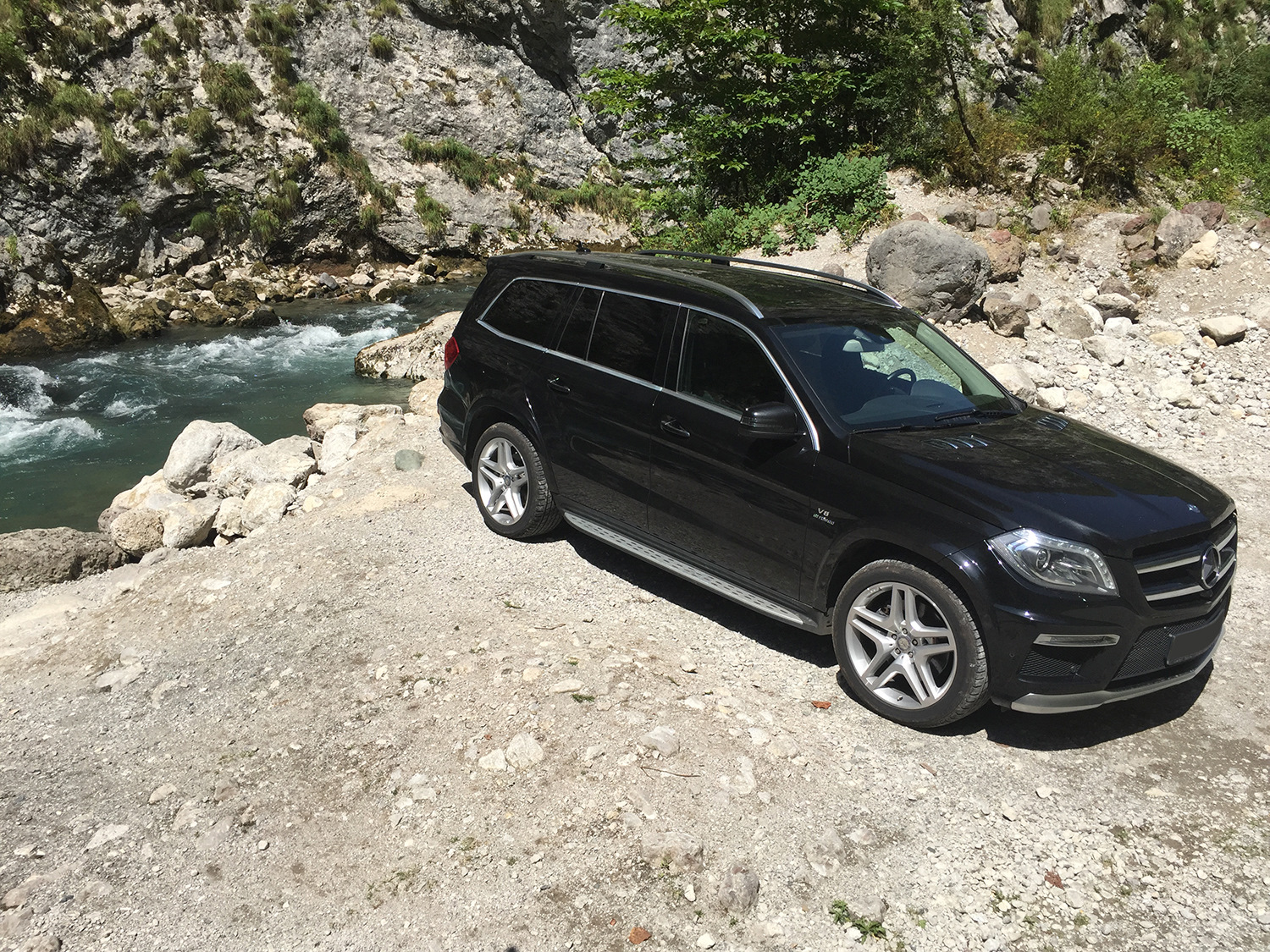 Поездка на горную реку — Mercedes-Benz GL-class (X166), 3,5 л, 2015 ...
