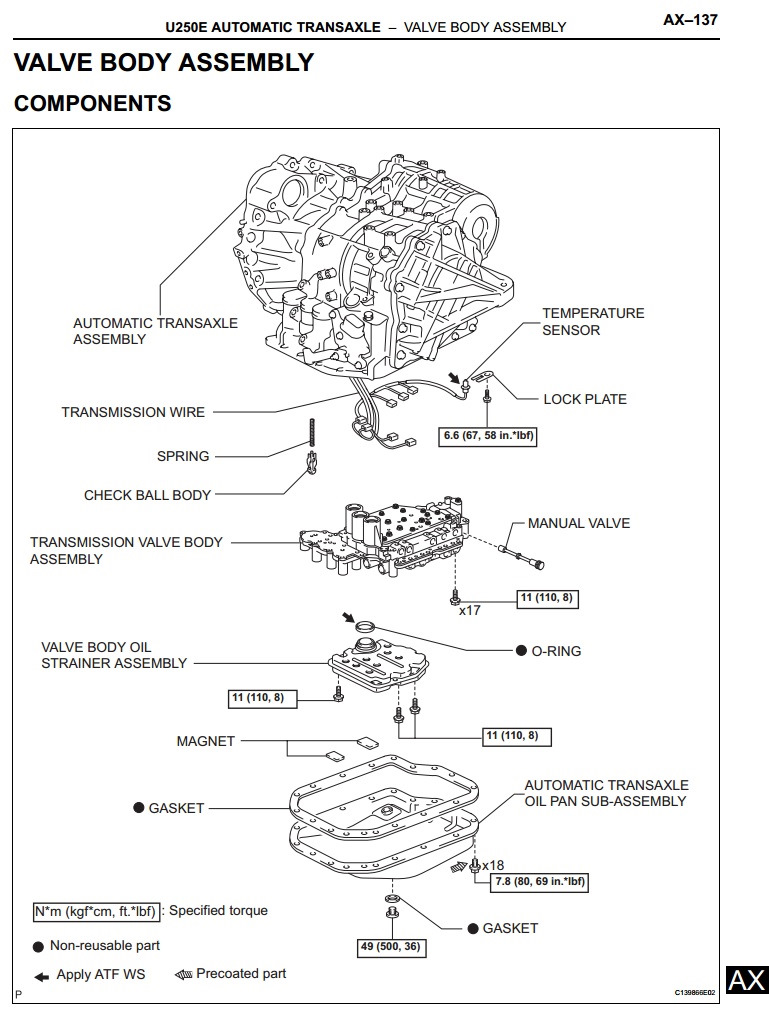 замена трасмиссионного масла / ATF fluid change — Toyota Camry (XV40 ...