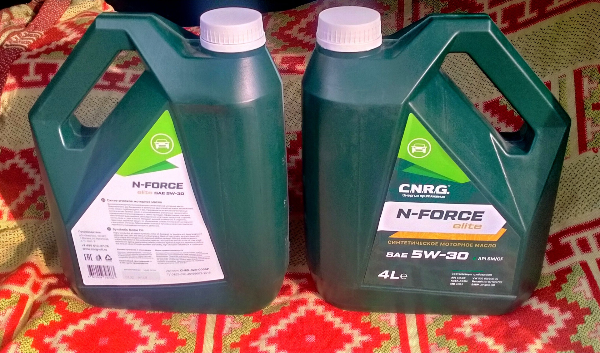 🛢 C.N.R.G. N-FORCE ELITE 5W-30 SM/CF ACEA A3/B4 — Масло для 🚙 Дастера с ...