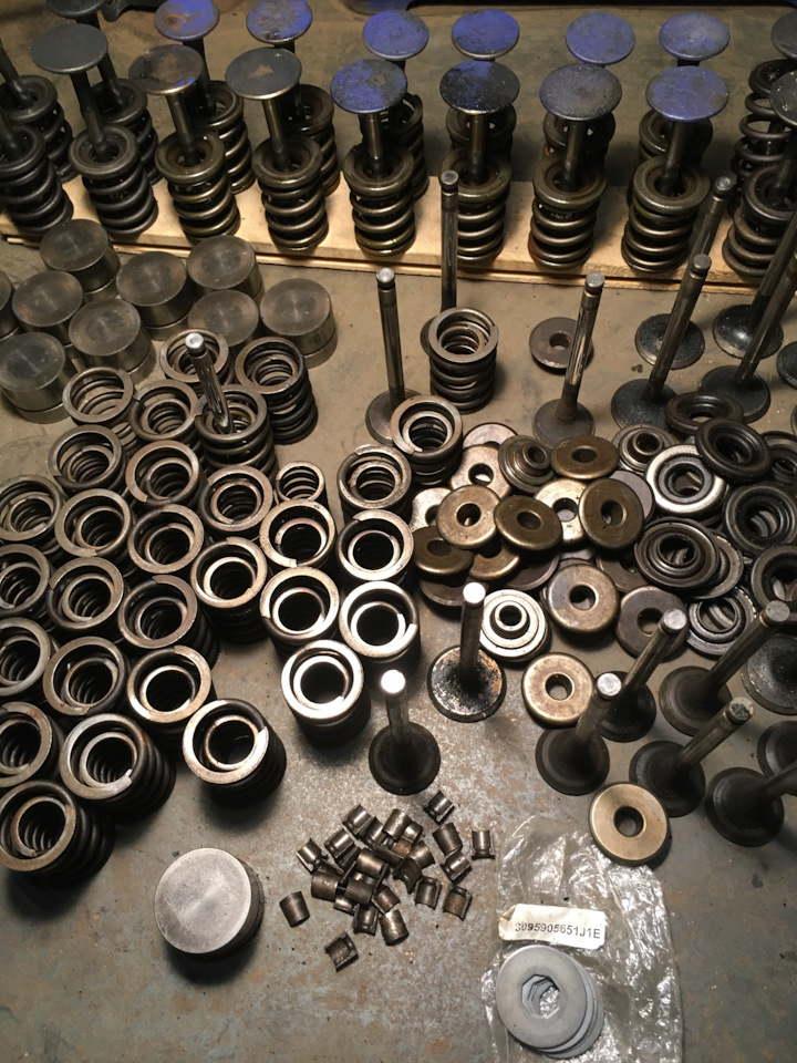 Клапаны, пружины, тарелки, сухари, гидрокомпенсаторы, шайбы Audi AAN ...