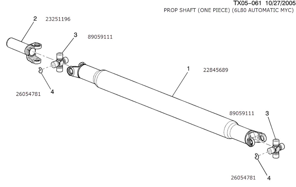89059111 КРЕСТОВИНА КАРДАННОГО ВАЛА 30.2X94 GM | Запчасти на DRIVE2
