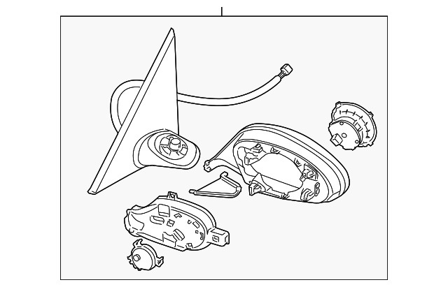 51167176175 Наружное зеркало с обогревом с памятью Л BMW | Запчасти на ...