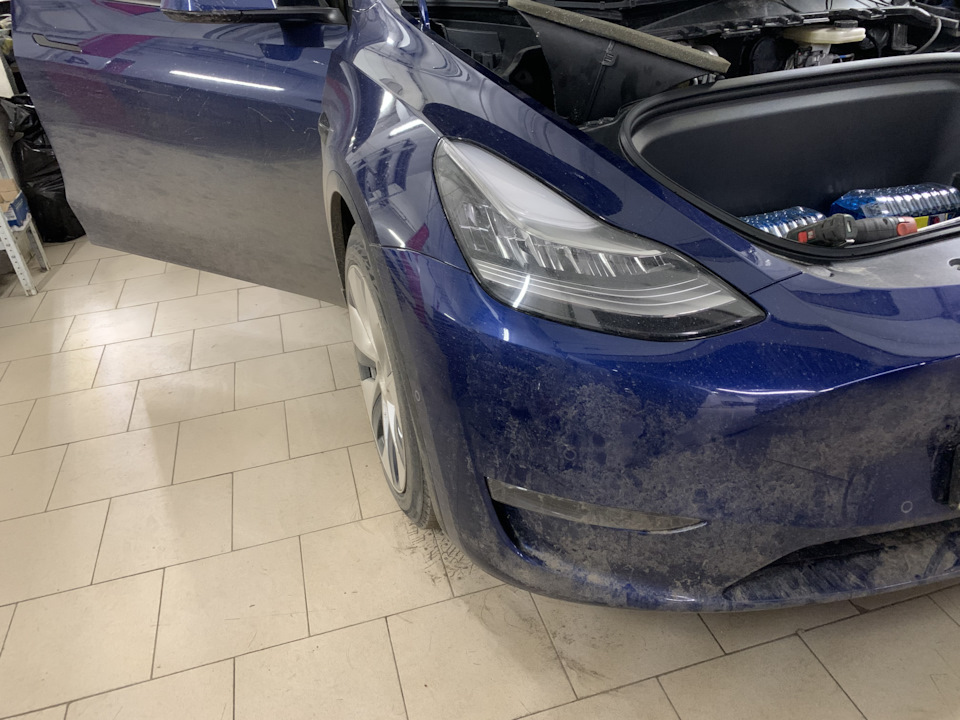 Матричные фары — Tesla Model Y, 2021 года | стайлинг | DRIVE2