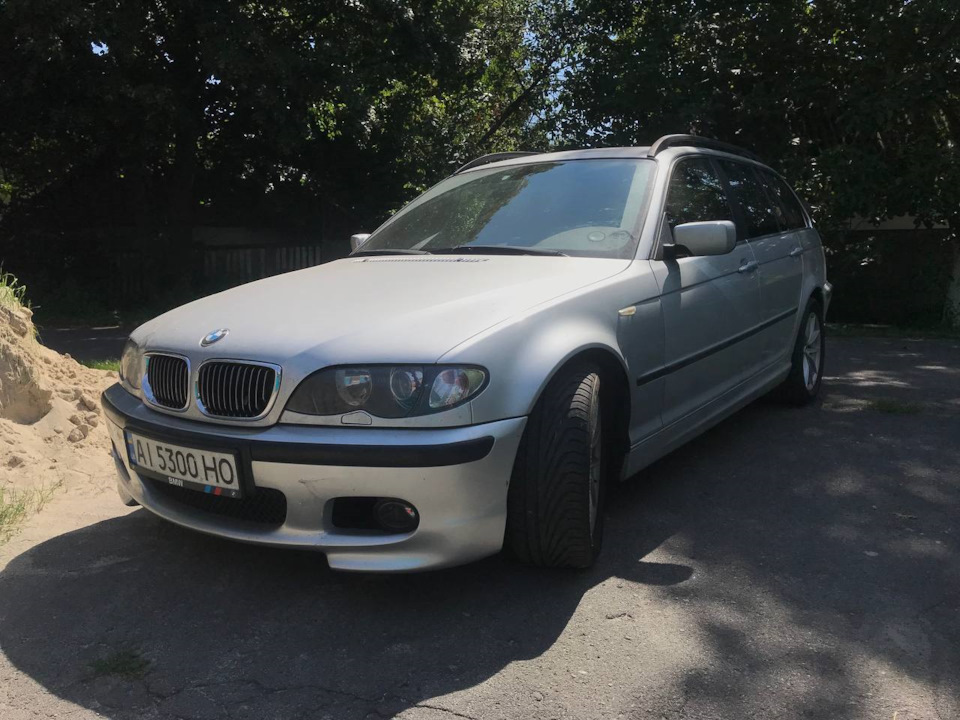 Установка переднего бампера и порогов M Tech 2 + замена левого крыла ...