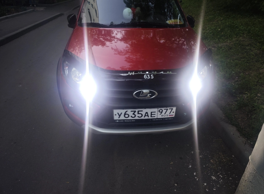 Светодиоды в ДХО/Габариты. — Lada Гранта Cross, 1,6 л, 2022 года ...