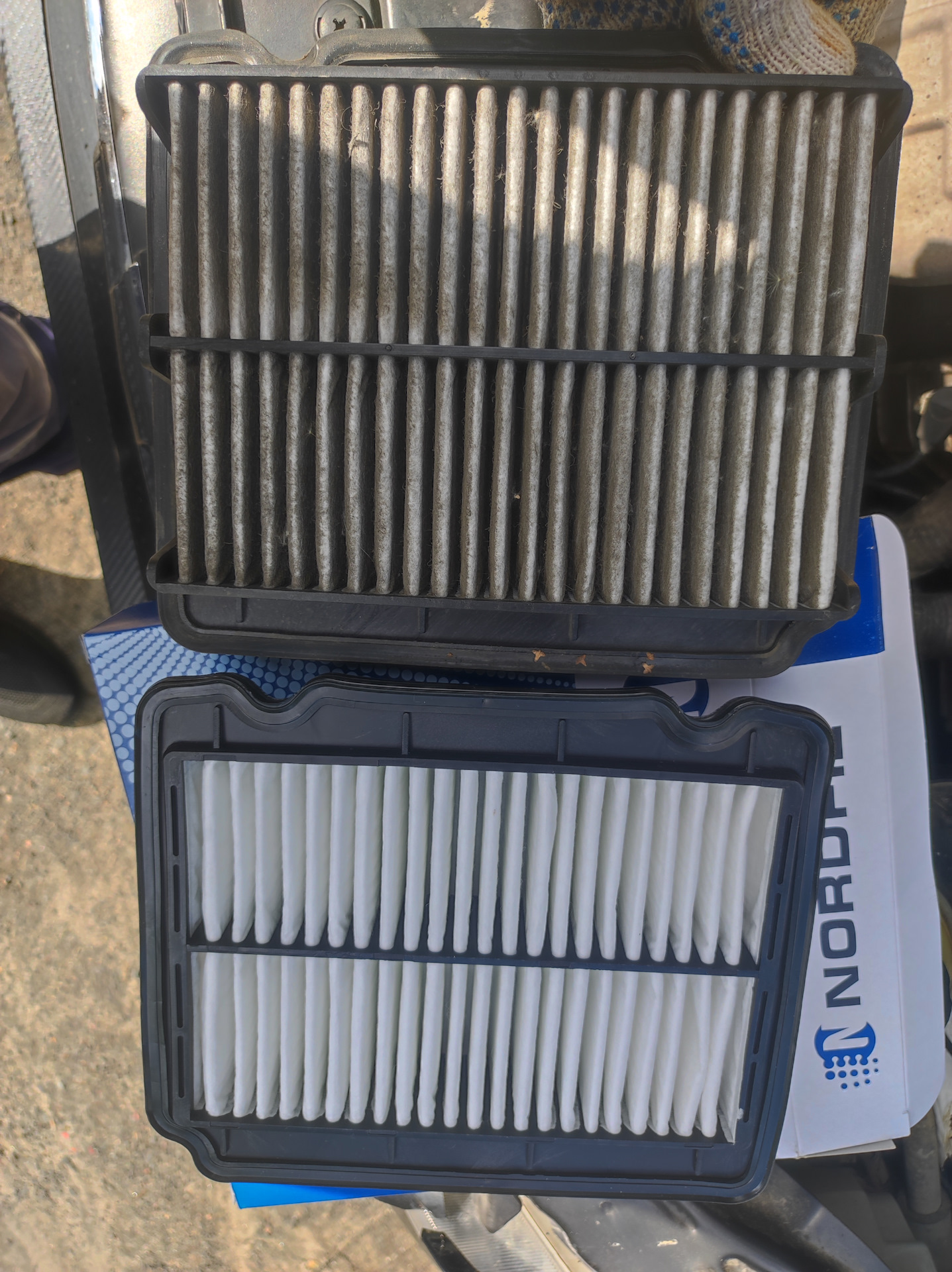 Замена фильтра воздушного и салонного. — Chevrolet Aveo Sedan (1G), 1,2 ...