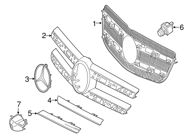 A1668880200 Опора решетки радиатора Mercedes | Запчасти на DRIVE2