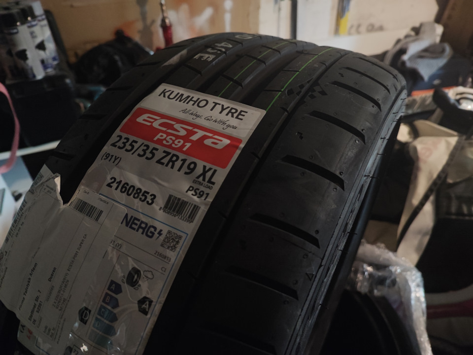 Новая резина Kumho Ecsta PS91 235 35 R19 91 Y — SEAT Leon Cupra (Mk II), 2 л, 2009 года | шины ...