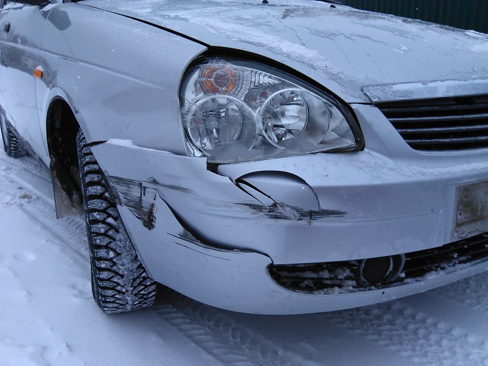 Первое моё ДТП — Lada Приора седан, 1,6 л, 2007 года | ДТП | DRIVE2