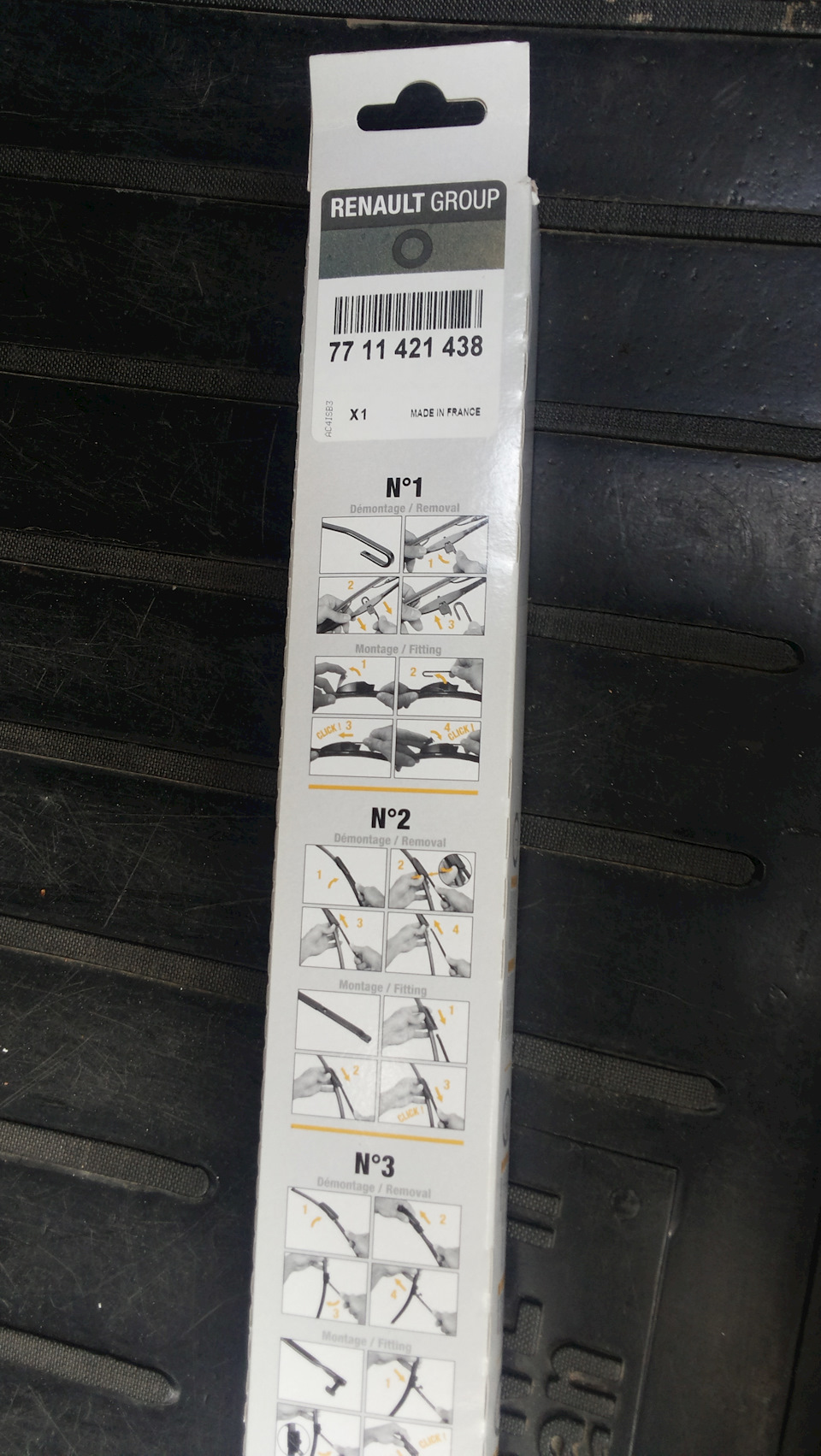 7711421438 Комплект из 2 щеток стеклоочистителей RENAULT | Запчасти на ...