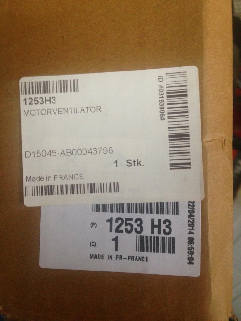 1253H3 Вентилятор радиатора PSA C2, C3, 1007/207 1.4-1.6 Peugeot ...