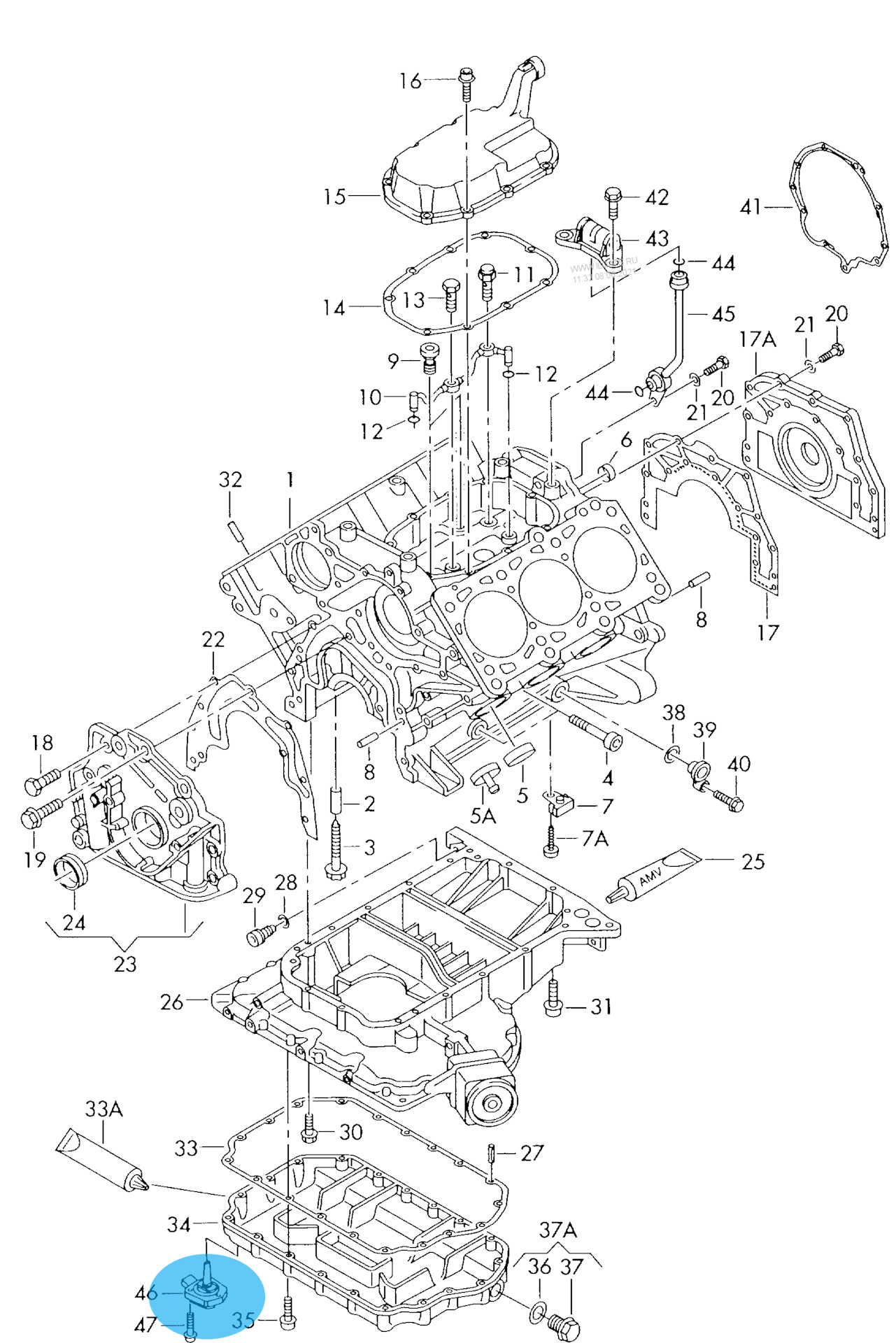 Замена датчика уровня масла, ошибка 00562. — Audi A8 (D2), 2,8 л, 2001 ...