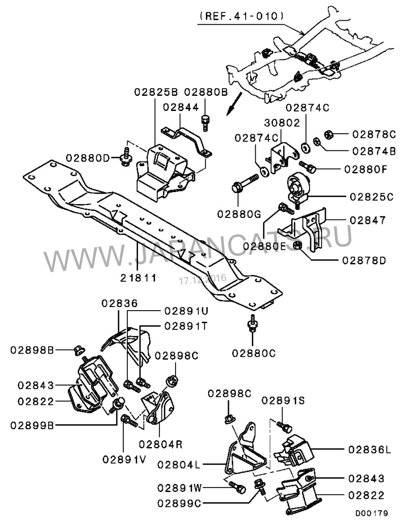 MR267868 ПОДУШКА ЗАДНЕГО КРЕПЛЕНИЯ ДВИГАТЕЛЯ Mitsubishi | Запчасти на ...