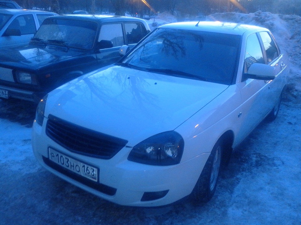 черные фары — Lada Приора седан, 1,6 л, 2012 года | тюнинг | DRIVE2