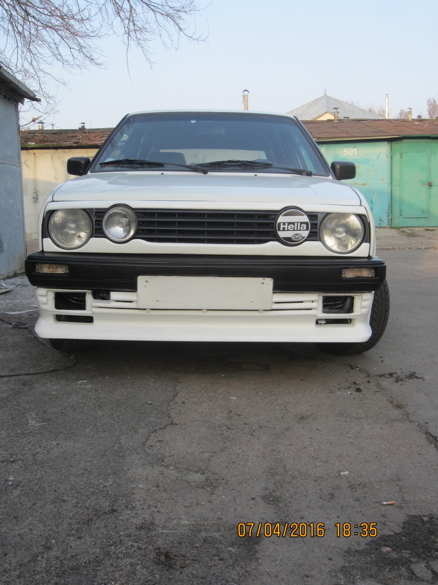 губа zender передняя завершена — Volkswagen Golf Mk2, 1,6 л, 1987 года ...