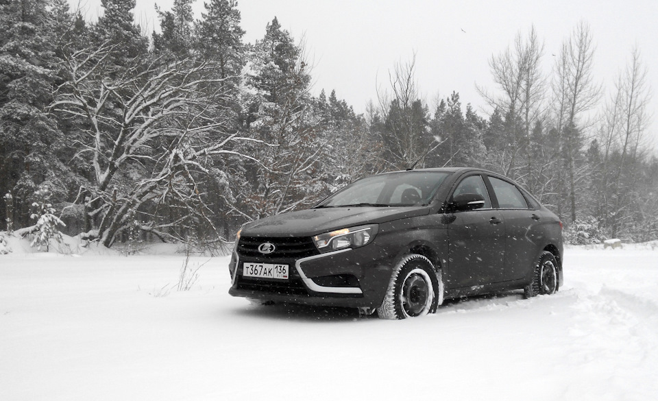 О зиме и зимке — Lada Vesta, 1,6 л, 2016 года | шины | DRIVE2