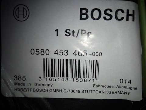 0580453465 Электрический топливный насос BOSCH | Запчасти на DRIVE2