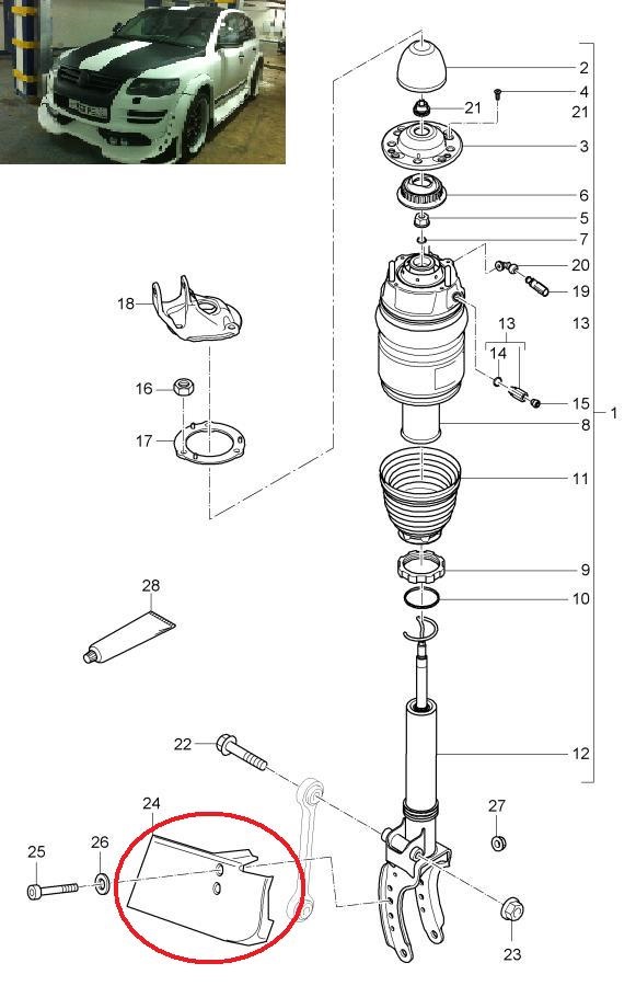 Воздуховоды от Porshe Cayenne Turbo — Volkswagen Touareg (1G), 3 л ...