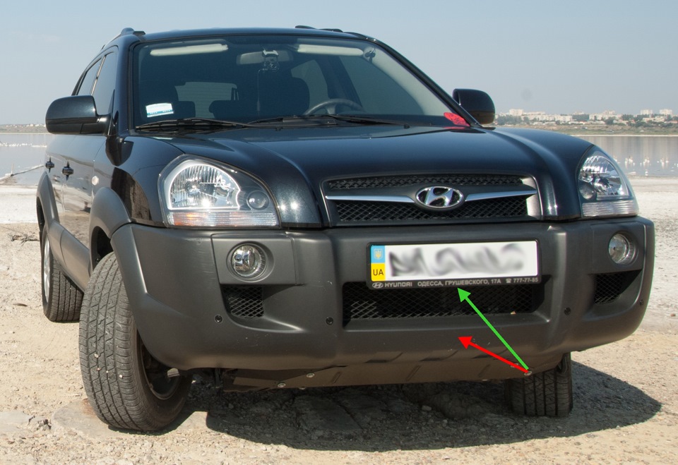 Камера переднего вида — Hyundai Tucson (JM), 2 л, 2012 года | тюнинг ...