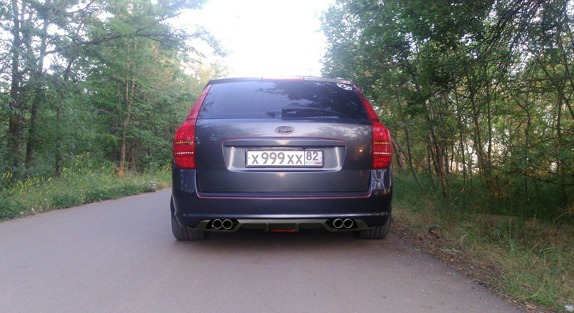 Выхлоп и диффузор, финальный вариант в фотошопе — KIA Ceed SW (1G), 0,4 л, 2009 года | стайлинг ...