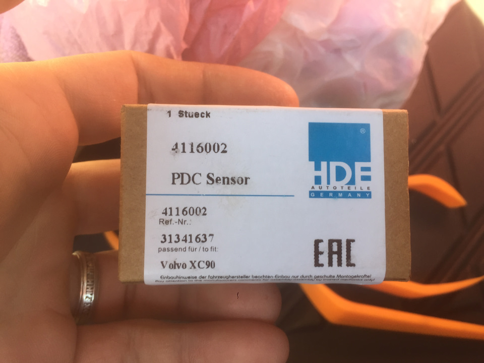 31341637 Датчик парковки Volvo | Запчасти на DRIVE2