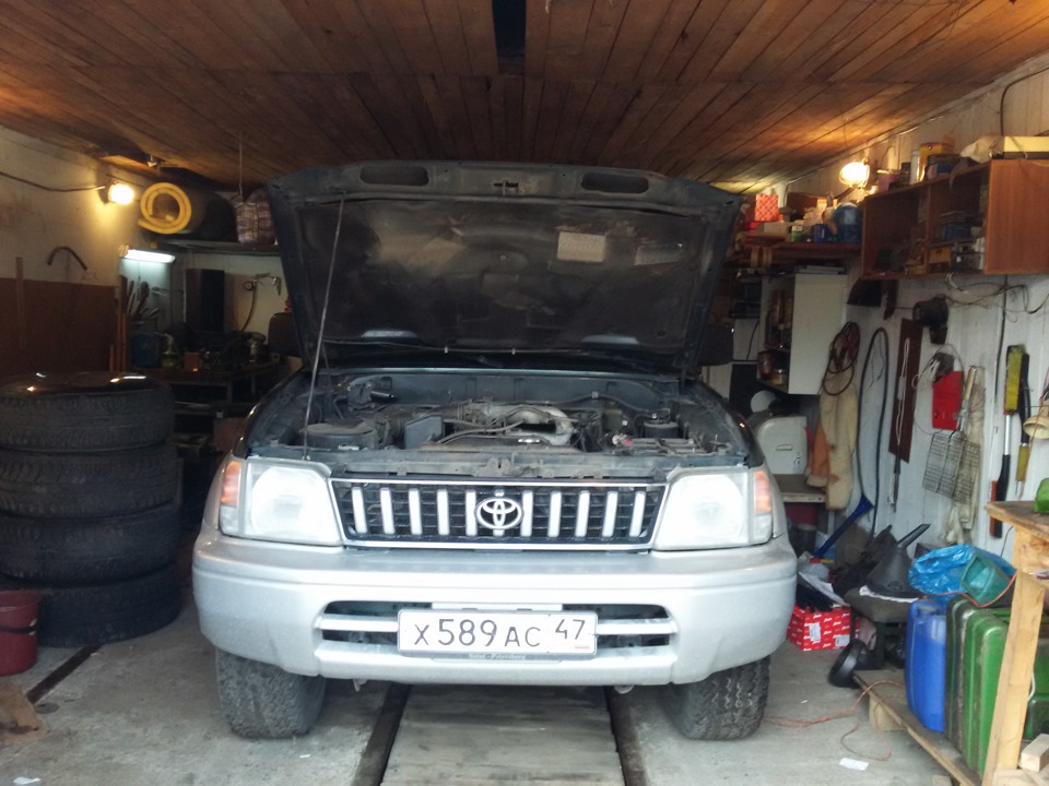 замена масла в двигателе — Toyota Land Cruiser Prado 90-series, 3,4 л ...
