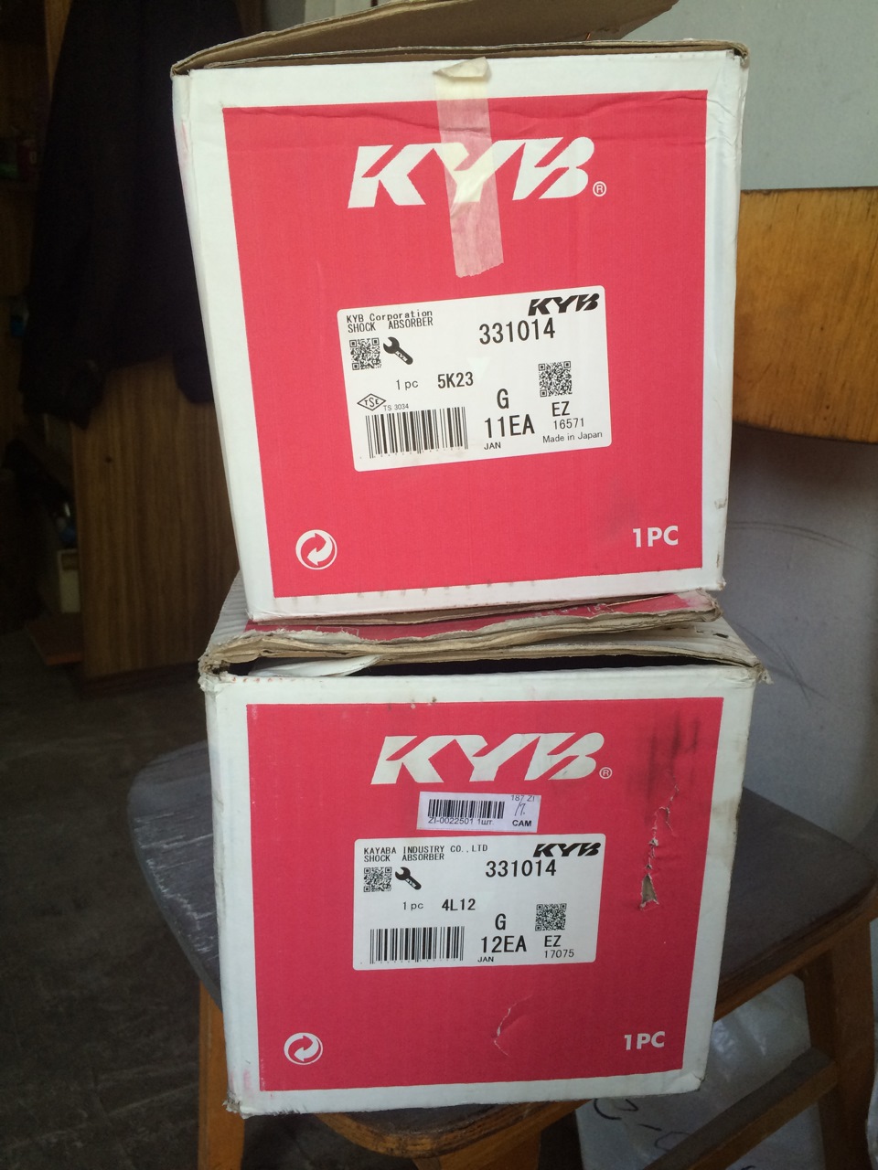 Передние амортизаторы — Каяба — Nissan Primera (P12), 1,6 л, 2005 года ...