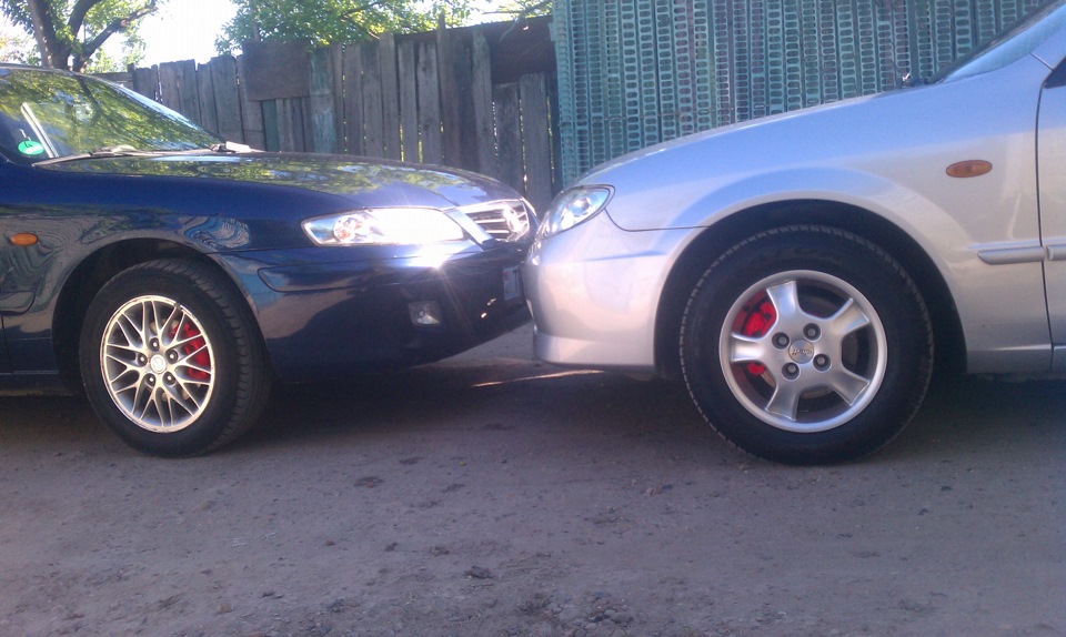 покраска суппортов — Mazda 626 V (GF), 2 л, 2001 года | колёсные диски ...