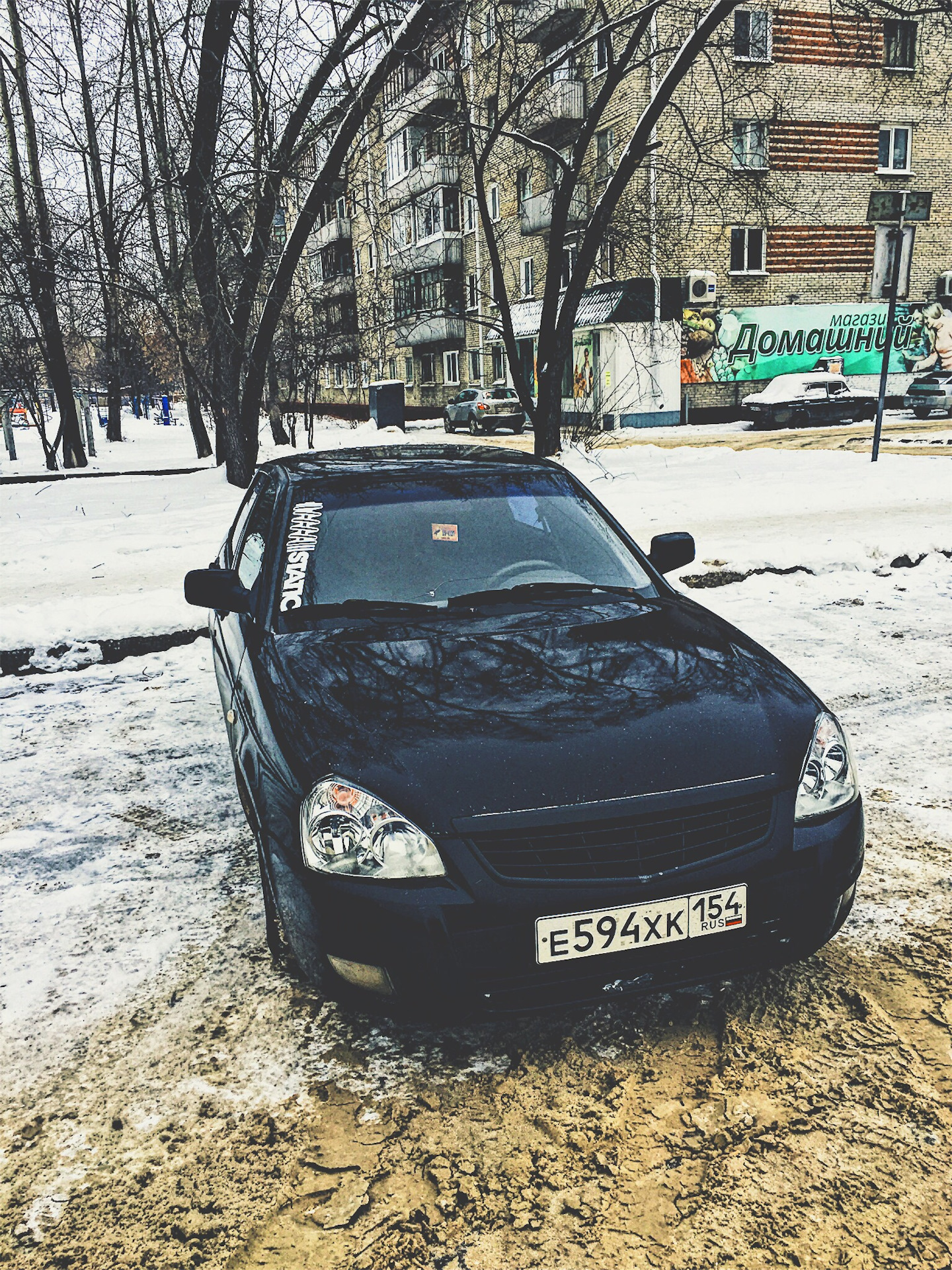 Наклейка на лобовое. — Lada Приора хэтчбек, 1,6 л, 2008 года | стайлинг ...