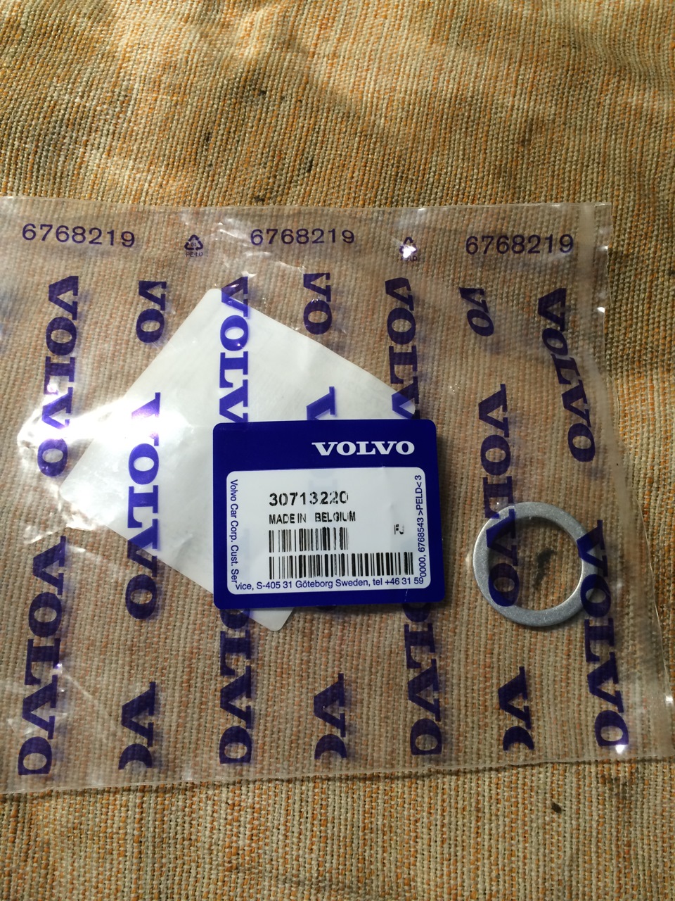30713220 Прокладка пробки сливной Volvo | Запчасти на DRIVE2