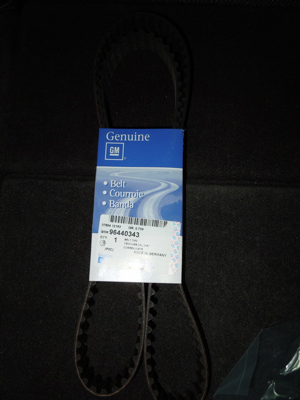 96440343 Ремень грм GM | Запчасти на DRIVE2