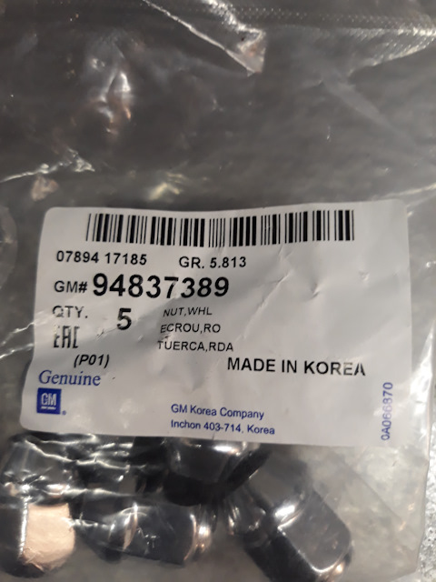 94837389 Гайка колесная GM | Запчасти на DRIVE2
