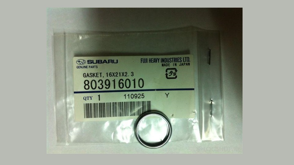 803916010 Шайба сливной пробки SUBARU | Запчасти на DRIVE2