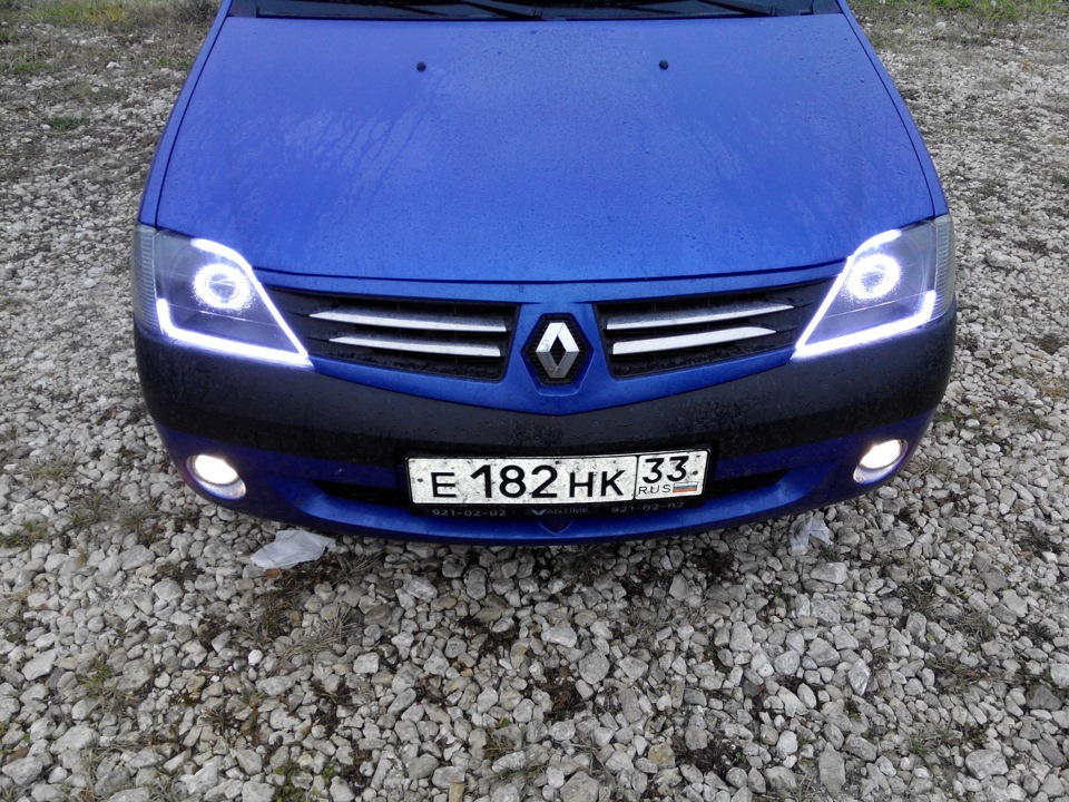 Новый облик фар и ГАИ — Renault Logan (1G), 1,6 л, 2006 года ...