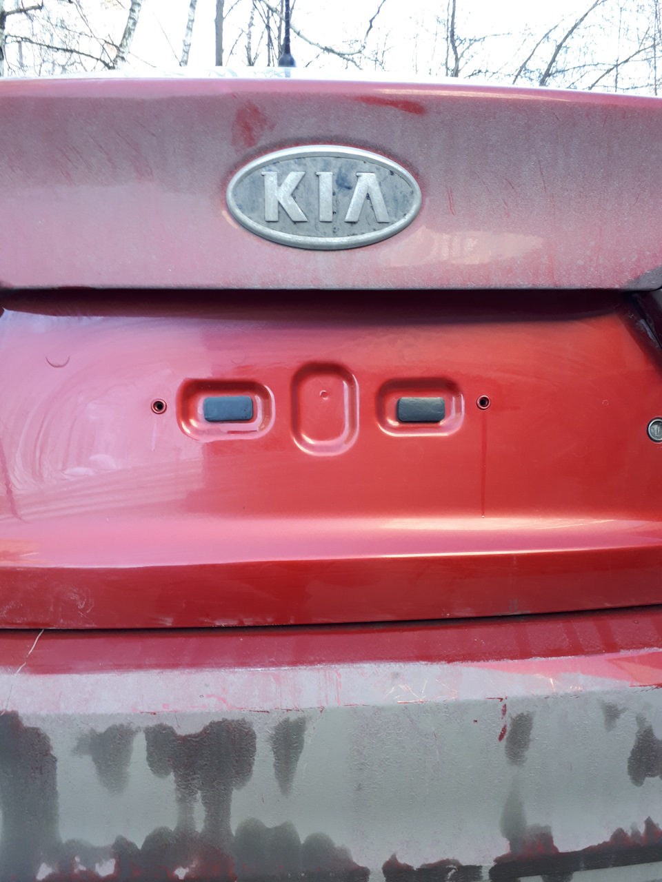 Рамка номера — KIA Rio (3G), 1,4 л, 2012 года | аксессуары | DRIVE2