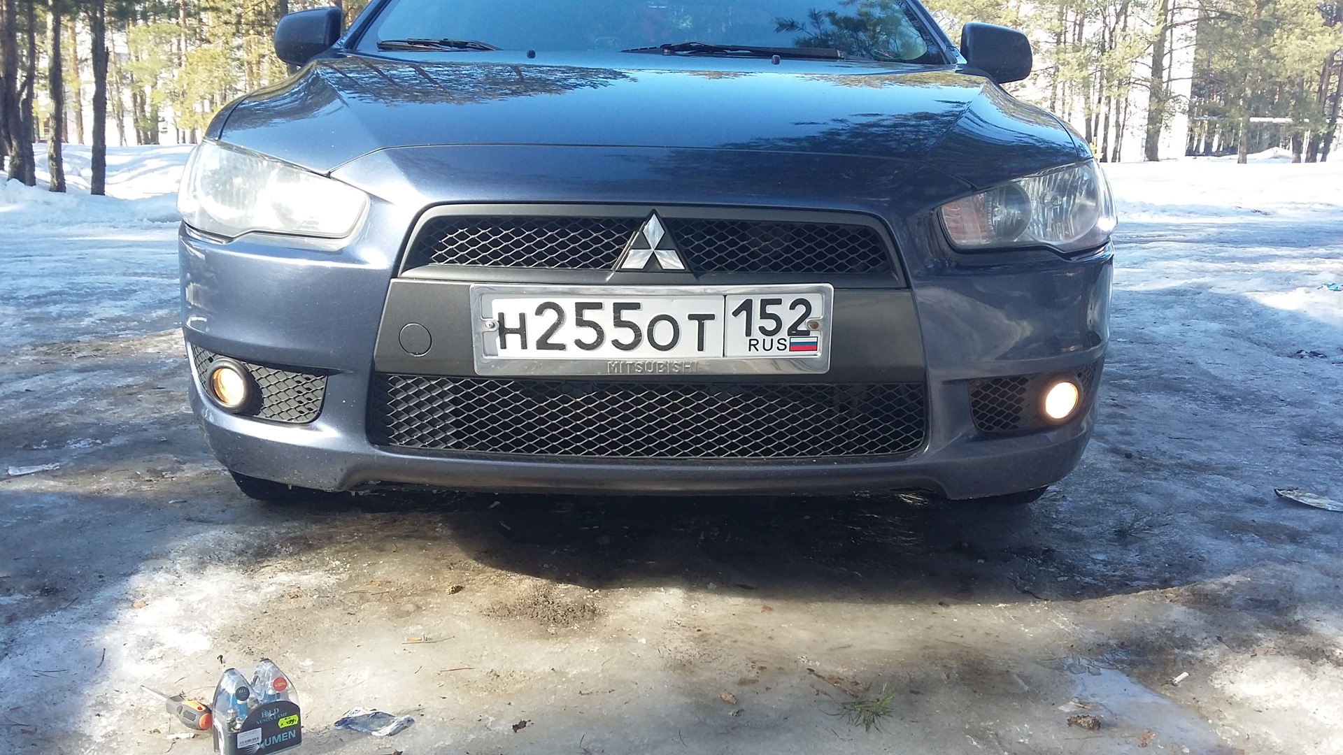 Холодный лёд ) — Mitsubishi Lancer X, 1,5 л, 2008 года | аксессуары | DRIVE2