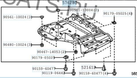 9015960477 КЛИПСА КРЕПЕЖНАЯ 863 TOYOTA LEXUS | Запчасти на DRIVE2