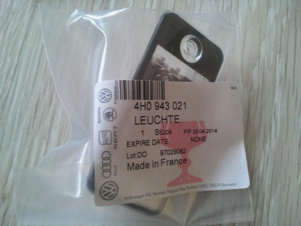 диодная подсветка номера — Audi A6 (C6), 3 л, 2005 года | запчасти | DRIVE2