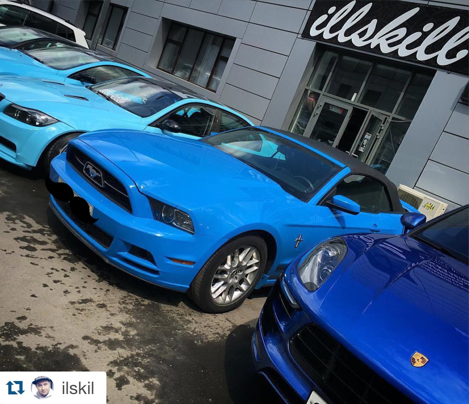 50 оттенков синего, как сказал illskill — Ford Mustang (5G), 3,7 л, 2013 года | визит на сервис ...