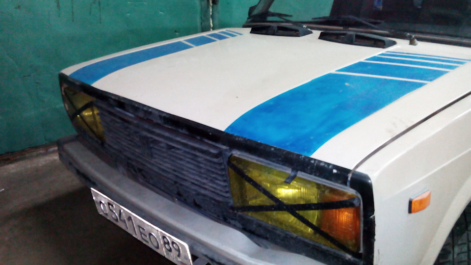 Желтая бронь пленка на фары — Lada 21053, 1,5 л, 1996 года | стайлинг ...
