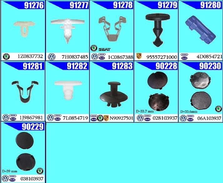 Пистоны и клипсы — Volkswagen Caravelle (T5), 2 л, 2012 года | запчасти ...