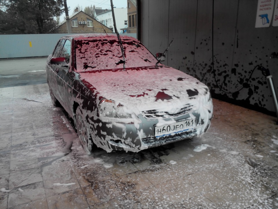 Первая мойка после покупки авто — Lada Приора седан 1 6 л 2012 года