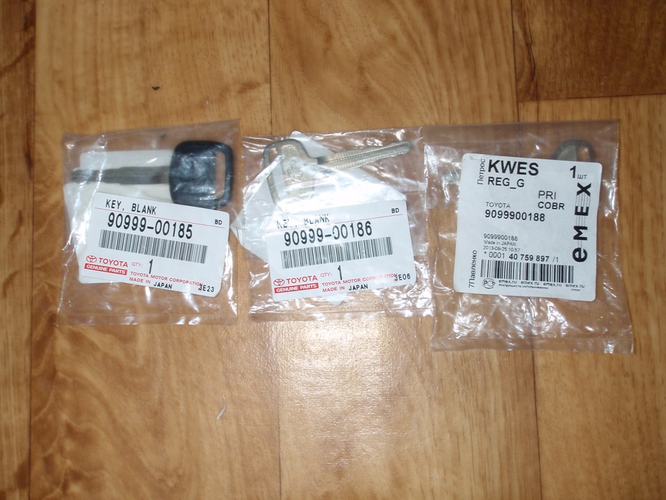 Оригинальный (заводской) комплект ключей Toyota Carina ED — Toyota ...
