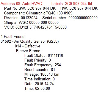 Замена сенсора G238 (Air Quality Sensor) — Volkswagen Passat B6, 1,8 л ...