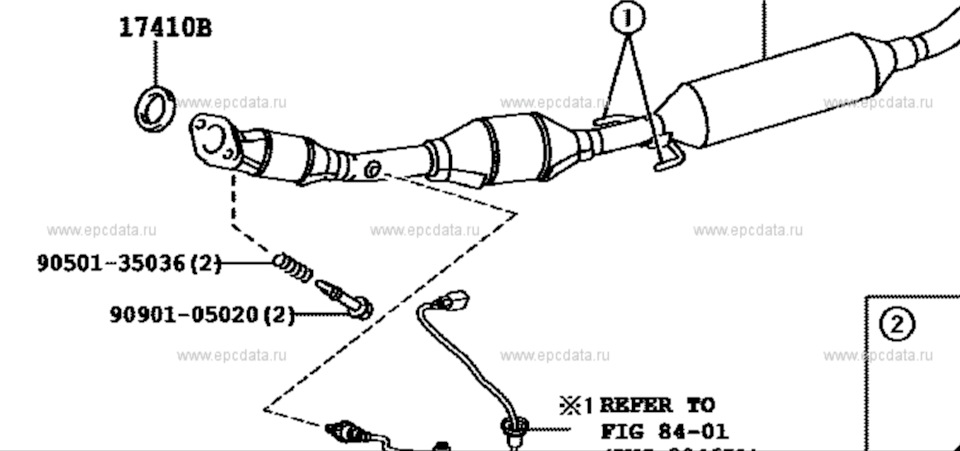 9090105020 Болт крепежный приемной трубы глушителя TOYOTA TOYOTA LEXUS ...
