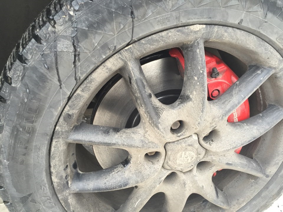 Тормоза. Диски и колодки. — Porsche Cayenne (1G) 955/957, 4,8 л, 2008 ...
