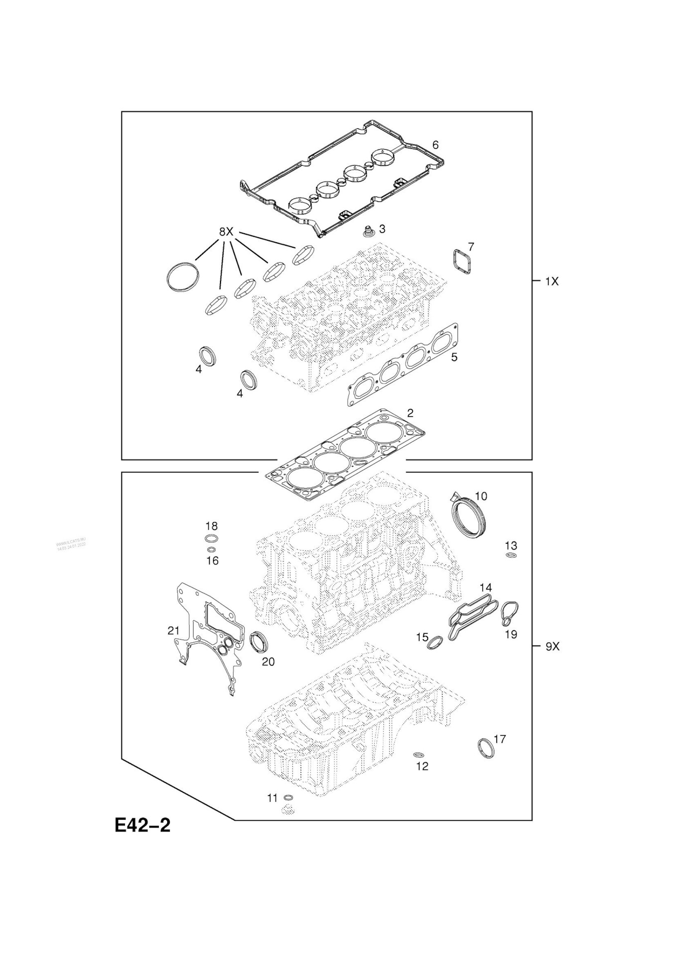 Список запчастей для Z18XER — Chevrolet Orlando (1G), 1,8 л, 2011 года ...