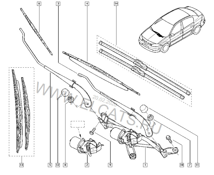 Полезные артикулы з/ч — Renault Megane II, 1,6 л, 2005 года | запчасти ...