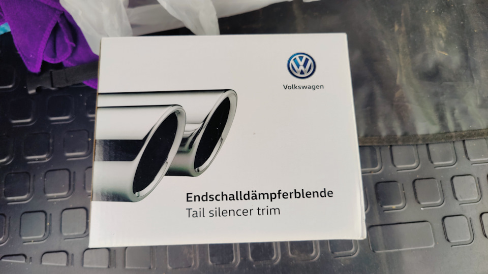Насадки глушителя VW — Volkswagen Tiguan (2G), 2 л, 2018 года ...
