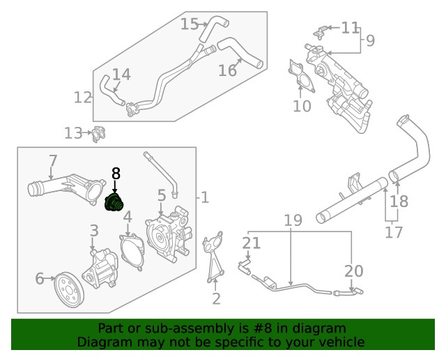 2550025001 Термостатический регулируемый клапан системы охлаждения KIA ...